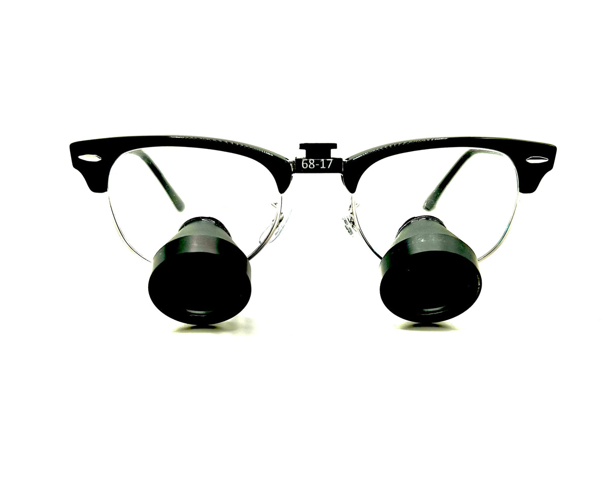 TTL Loupe on RayBan Club Master Frame – Rose Micro Solutions